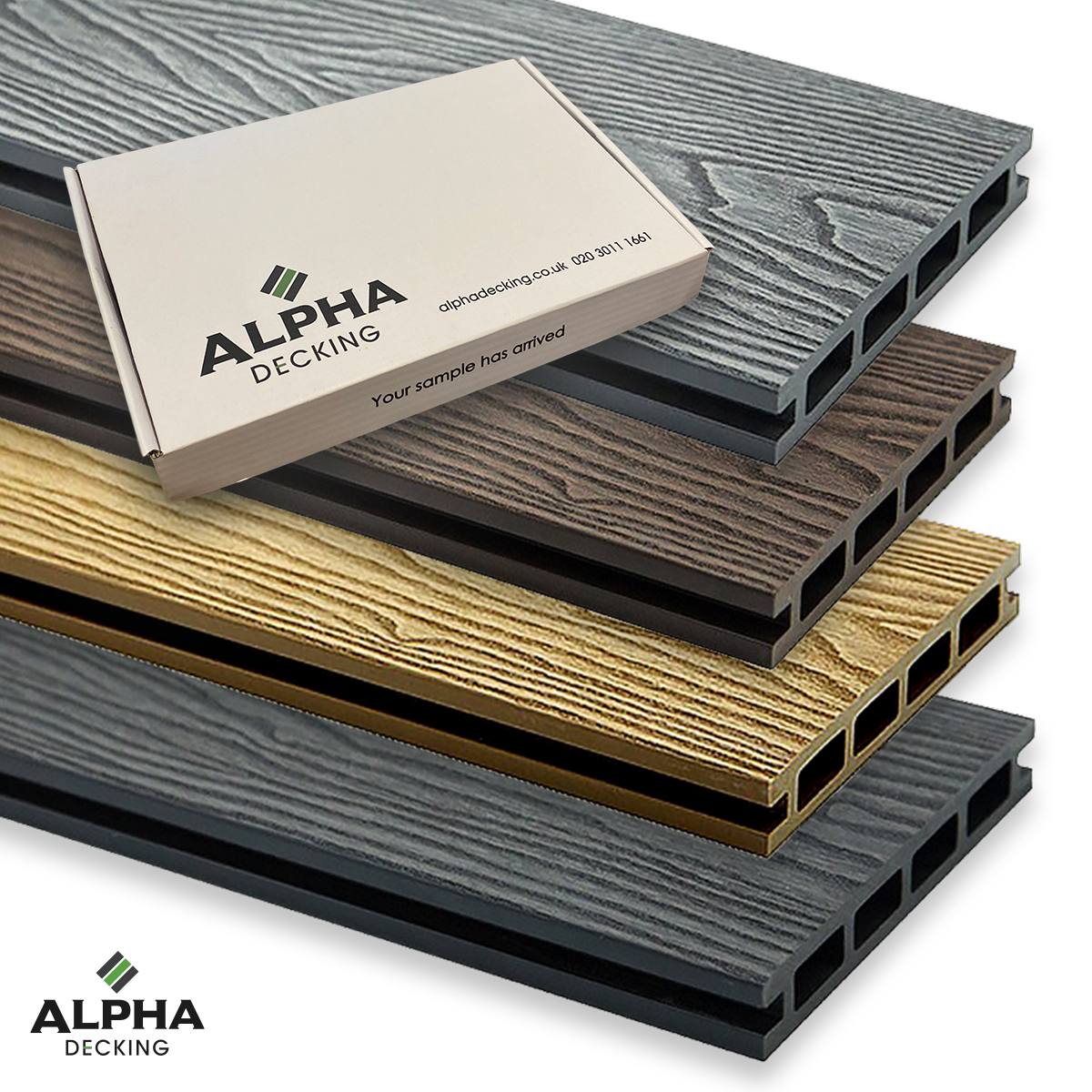 Composite Decking Large Sample 20cm | Alpha Decking